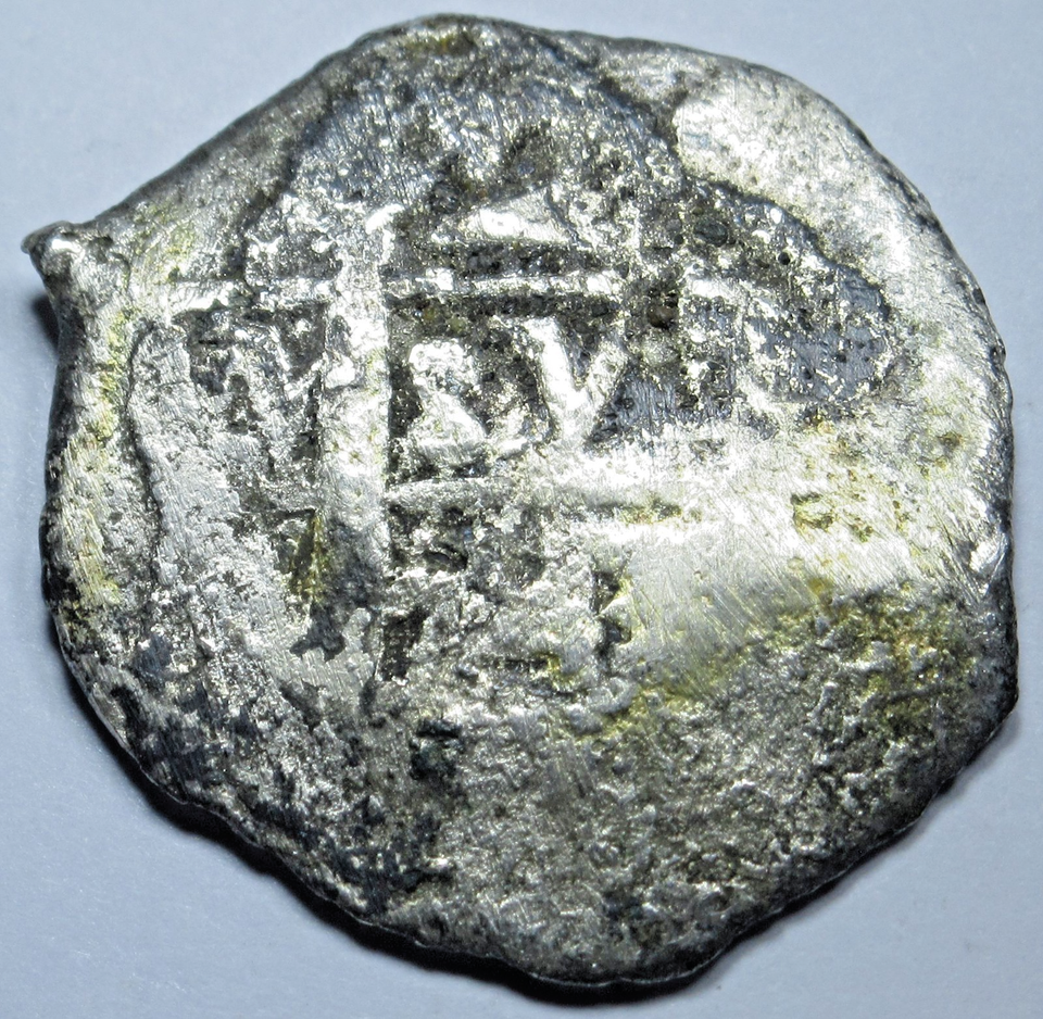 1700's Shipwreck Spanish Peru 2 Reales Genuine Colonial Pirate Treasure ...