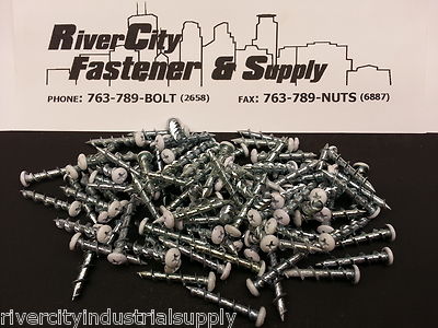 (100) POWERS WALL DOG WHITE PHILLIPS PAN HEAD ANCHORS SCREWS 2330 | eBay