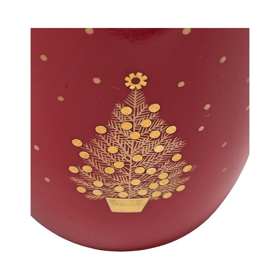 OTAGIRI Christmas Tree MUGS CUPS Japan Red & Gold Gibson Greetings Lot ...