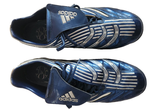 adidas Traxion Turf Shoes Men's 11 Metalic Blue Silver Adiprene Soccer ...