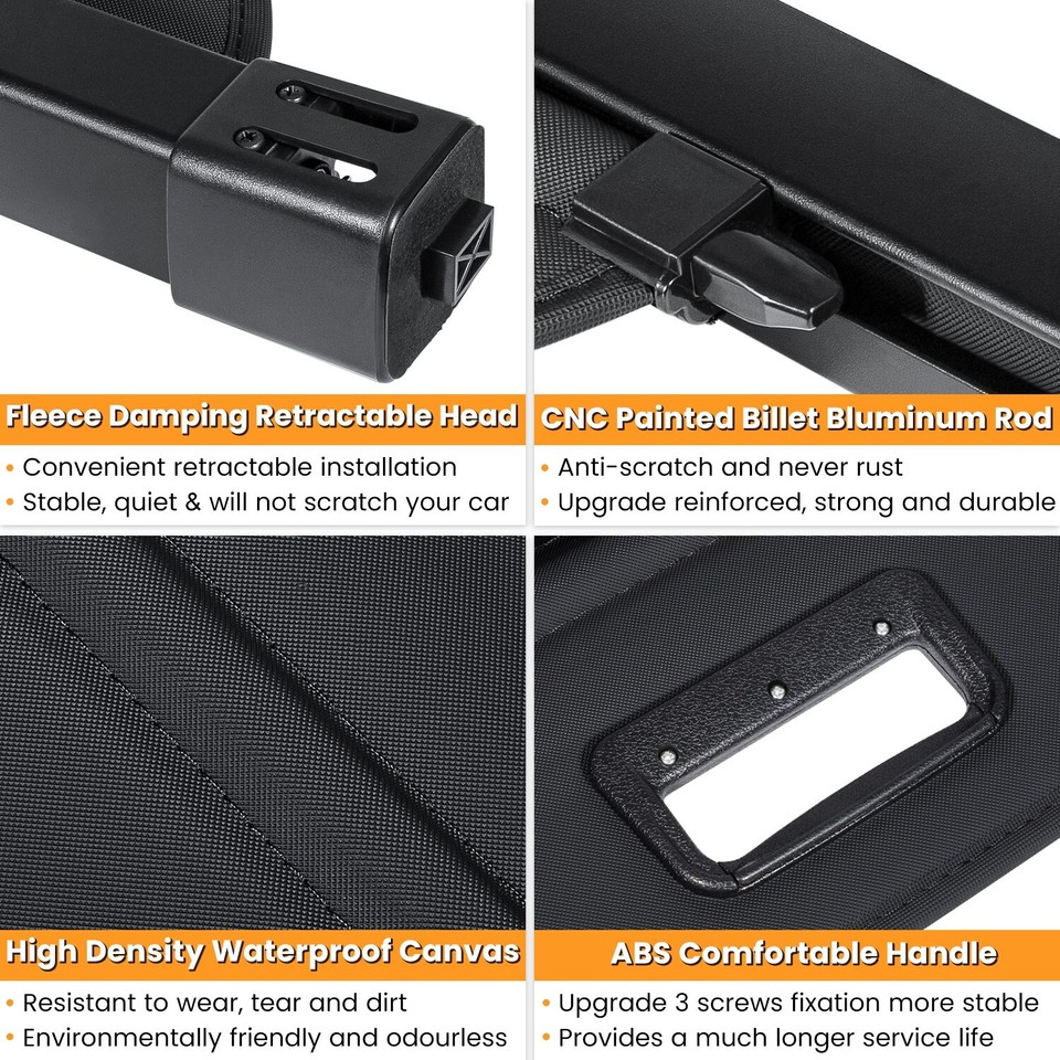 For 2013-2019 Ford Escape Rear Trunk Cargo Cover Retractable Luggage ...