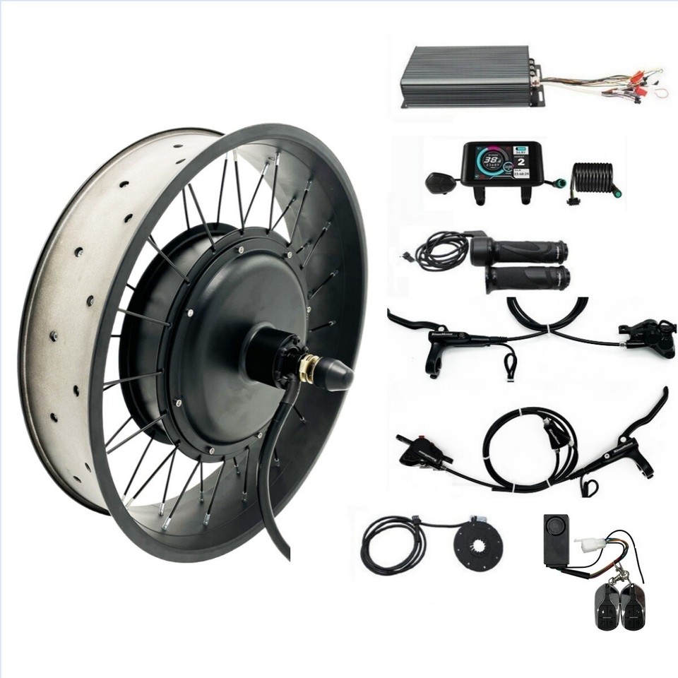 48V-72V 3000W-5000W eBike Conversion Kit Rear Wheel for Fat Tire 20/24 ...
