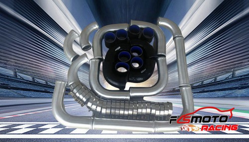 2.25"INCH 57mm Aluminum ntercooler Turbo Piping pipe Kit + Black hose ...