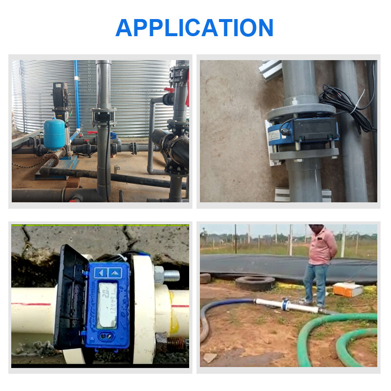 Ultrasonic Water Meter Digital Water Flowmeter DN65-DN100mm Battery ...