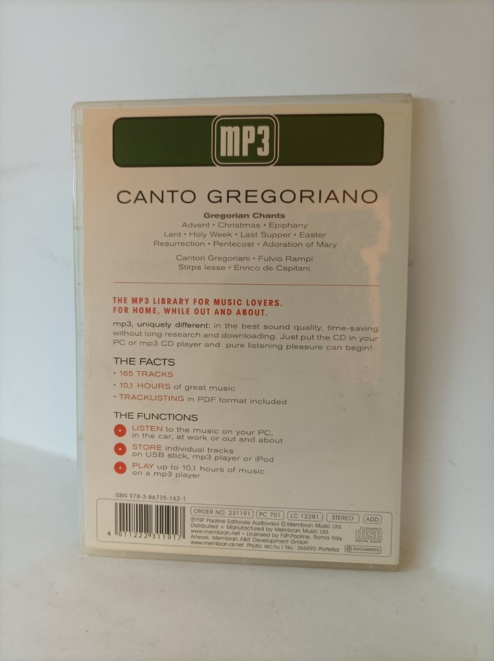 Gregorian Chant Fulvio Rampi, Stirps Iesse, Enrico De Capitani MP3 | eBay