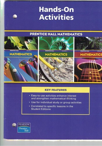PRENTICE HALL MATH COURSE 1,2,3 HANDS-ON ACTIVITIES BLACKLINE MASTERS ...