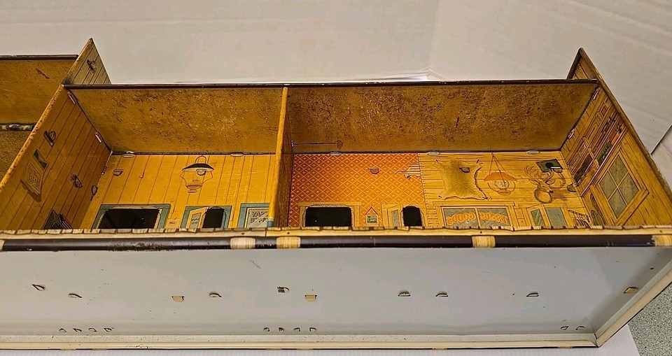 Vintage Marx Toys Litho Tin Dodge City Storefront Hotel Post Office ...