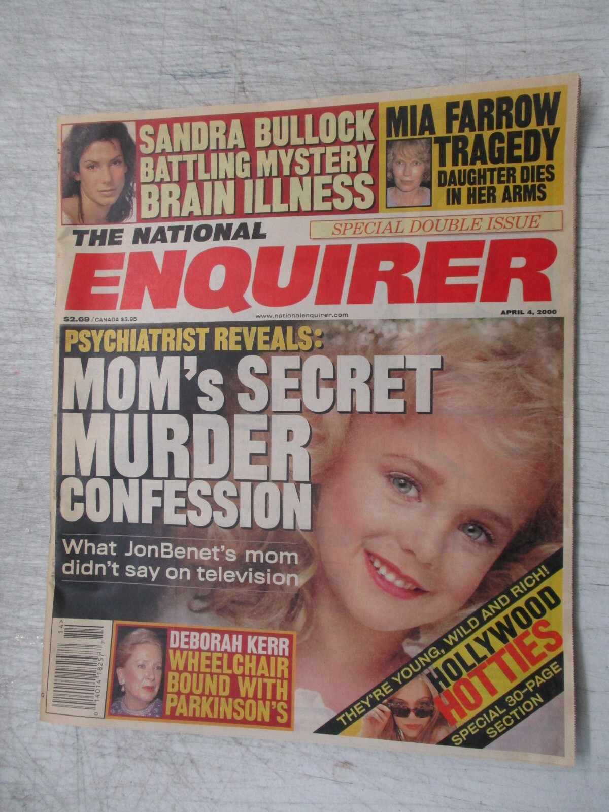 NATIONAL ENQUIRER MAGAZINE APRIL 4, 2000 JONBENET RAMSEY MURDER MOM'S ...
