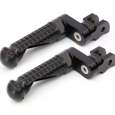 Black MPRO Front Foot Pegs 25mm Riser For Kawasaki Ninja H2 SX 18-24 23 ...