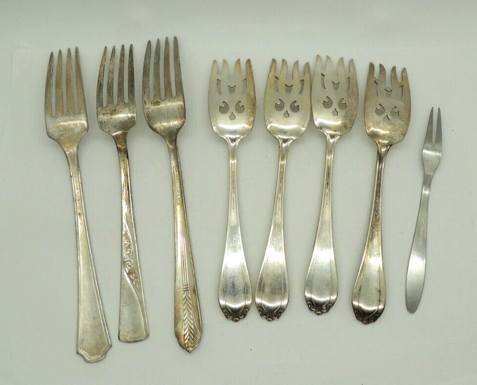 Vintage Silverplate Forks Lot Crafting Collecting Community Silver WM ...