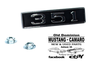 1969-1970 Mustang Hood Scoop 351 Emblem | eBay