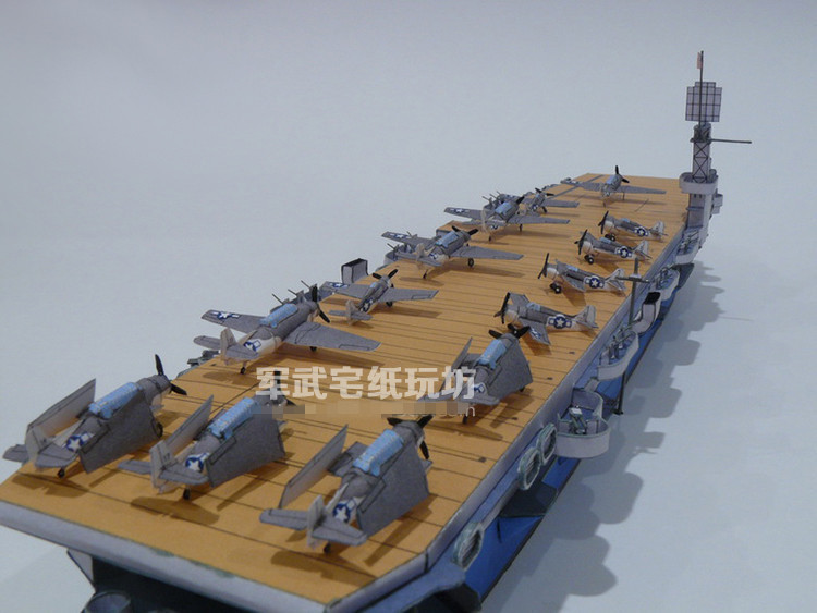 1:400 Scale WW2 USS Card Bogue-class Escort Aircraft Carrier DIY PAPER ...