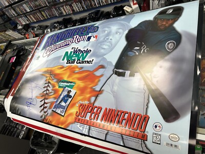 New Never Displayed! Super Nintendo Snes Ken Griffey MLB Display Banner ...