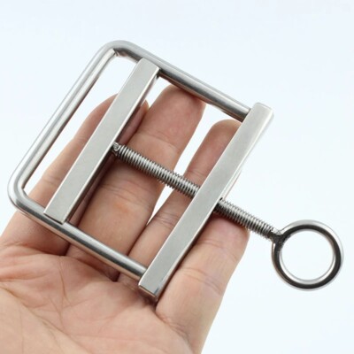 STAINLESS STEEL SCROTUM BALL CRUSHER TESTICLE VICE BONDAGE WEIGHT ...