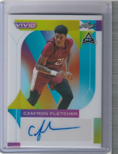 2022-23 Leaf Vivid White #BA-CRF Cam'ron Fletcher 23/25 | eBay