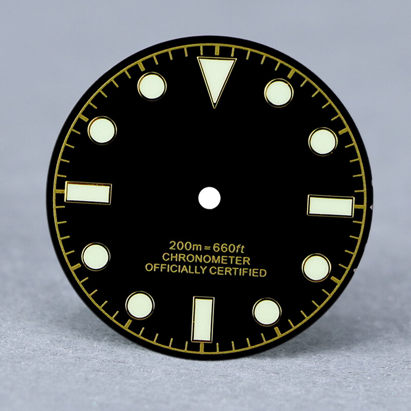 28.5mm dial matt black retro Tudor NH35 dial modified universal SKX007 ...