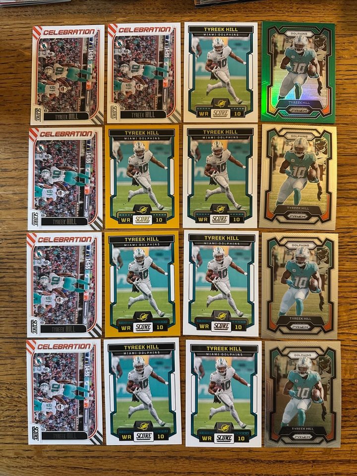 Tyreek Hill lot of 126 raw football cards. All amazing condition. Inc ...