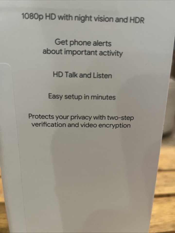 Google Nest Cam Indoor Wired Security Camera Snow GA01998-US, Brand New ...