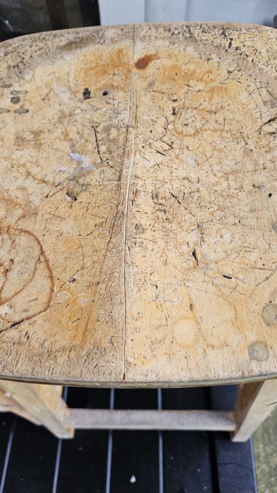 Wooden vintage science lab school stools | eBay UK