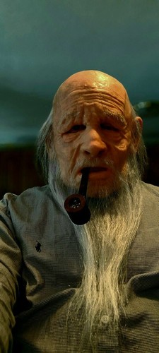 Halloween realistic halloween Silicone Mask old man Bearded prop like ...