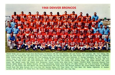 1968 DENVER BRONCOS 8X10 TEAM PHOTO PICTURE AFL FOOTBALL | eBay