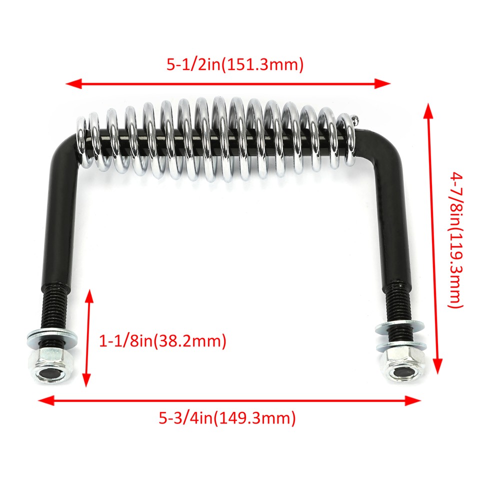 6" BBQ Smoker Spring Handle W/ Mounting Bracket Grill Wood Stove Pit ...