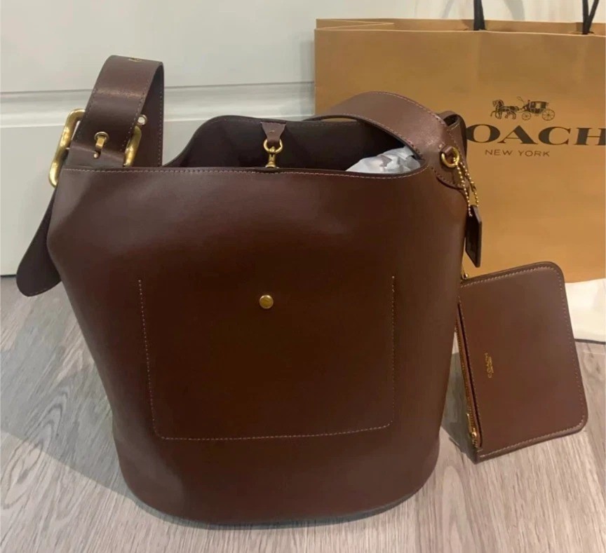 COACH Bleecker Bucket Bag Shoulder Bag Maple CCC23 NEW Outlet | eBay