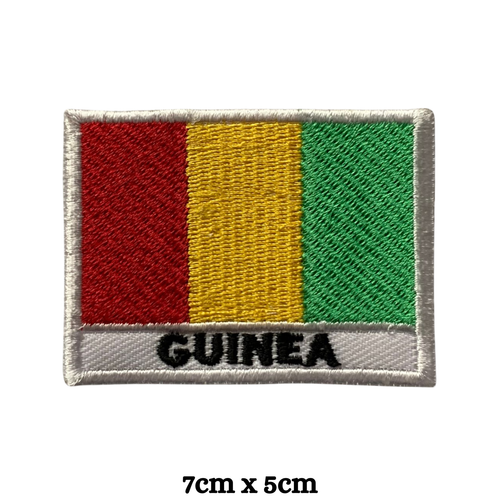 Guinea International Flag With Name Iron On Patch Embroidered Sew On Applique | eBay UK