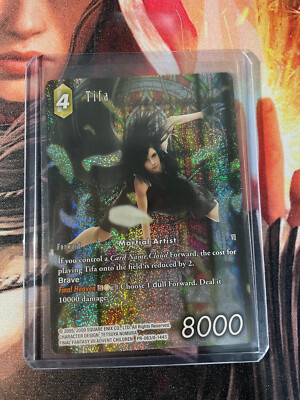 Final Fantasy TCG Tifa PR-063/8-144S Full Art Foil Gift Tin Promo FFVII ...
