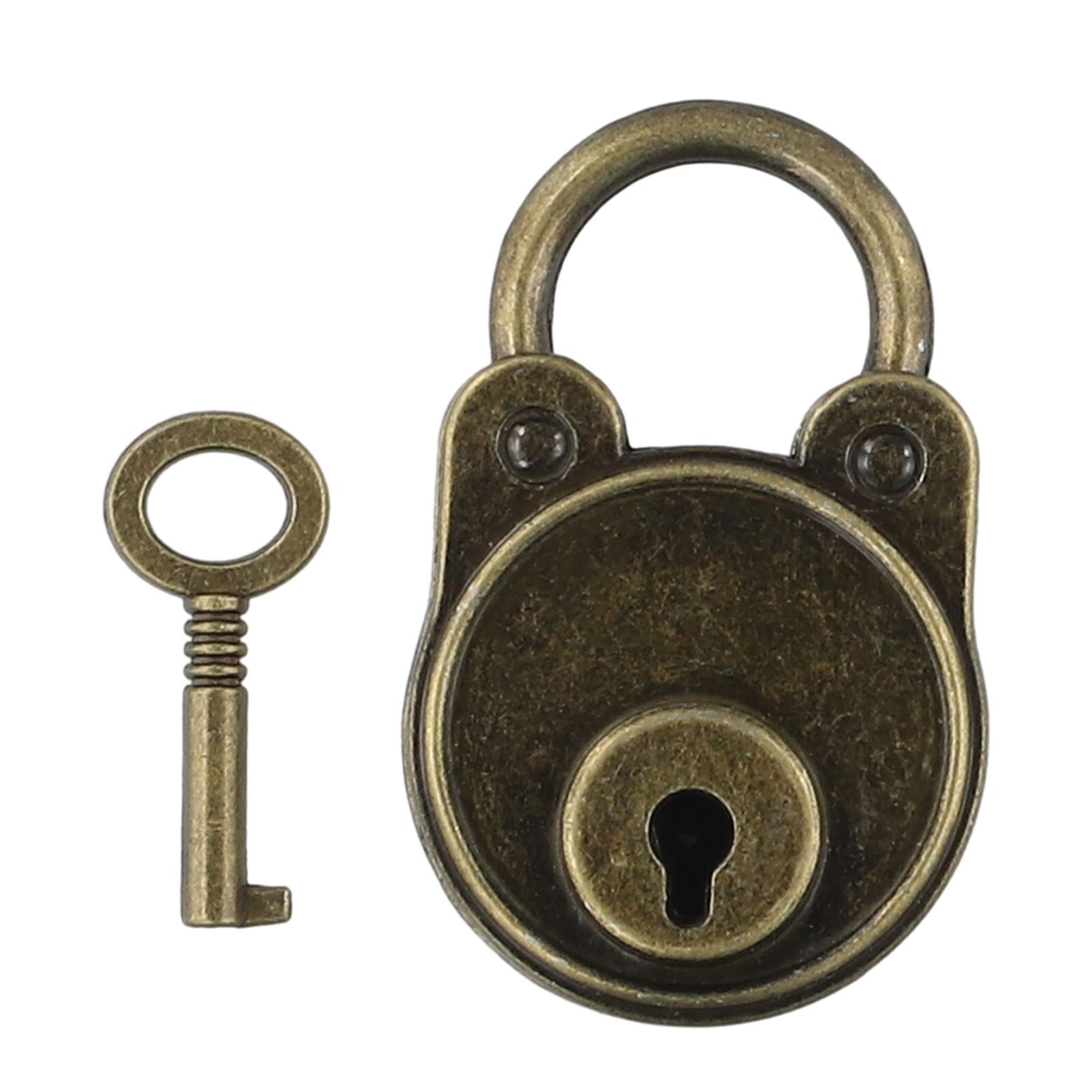 Antique Bronze Padlock for Toys and Small Boxes Retro Cartoon Bear ...