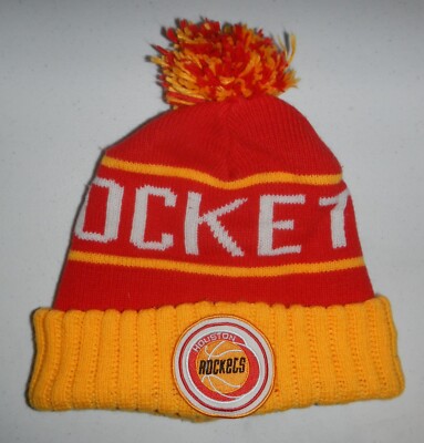 Houston Rockets NBA Basketball Winter Beanie Pom Hat Cap by Mitchell ...