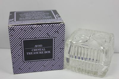 Vintage New Crystal Treasure Box Avon Ribbon Bow Design 24% Lead | eBay