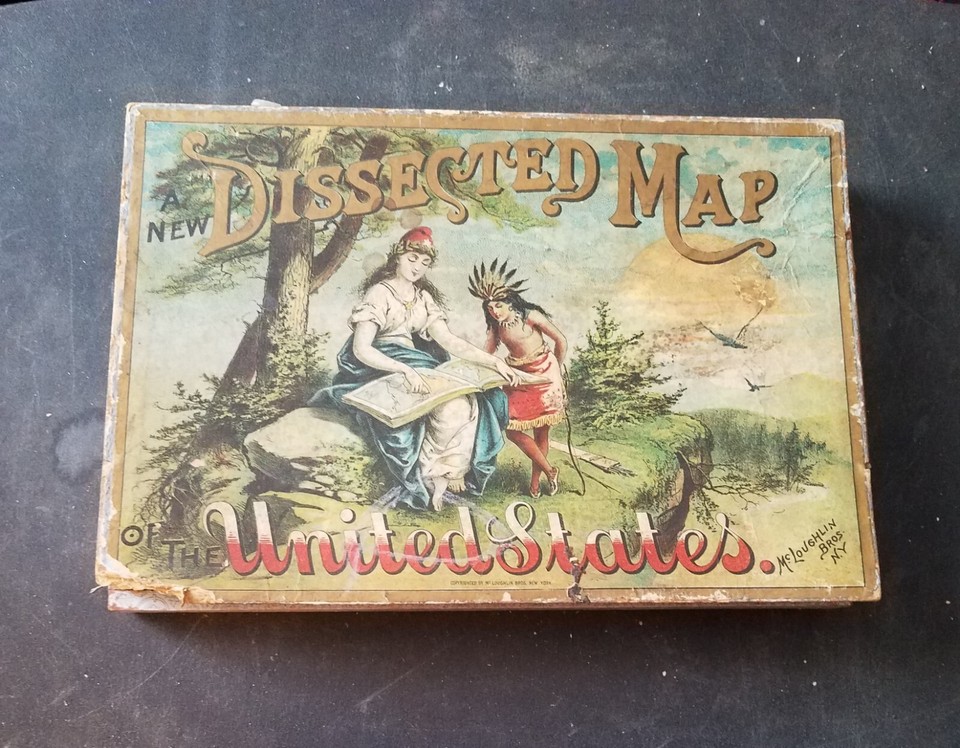 New Dissected Map of the United States 1887 by McLoughlin Bro ...