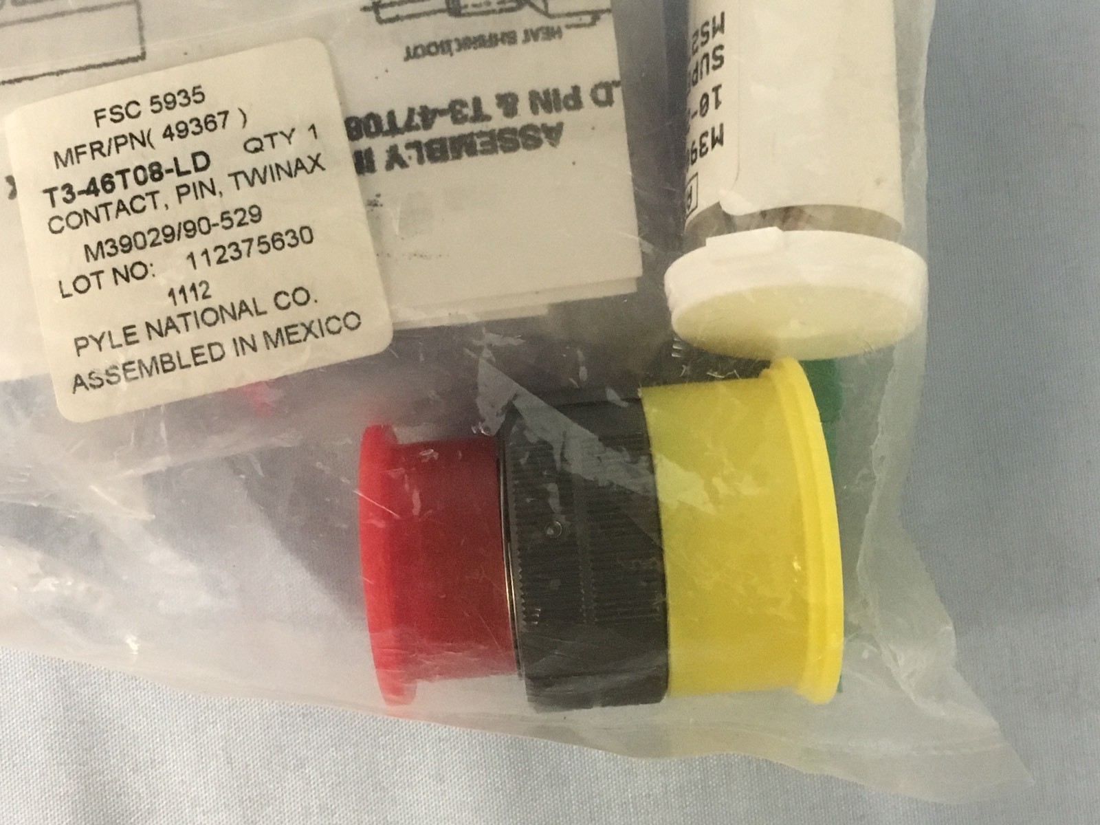 NEW Amphenol Aerospace T3-46T08-LD Mil-Spec Connector w/ Pins M39029/90 ...