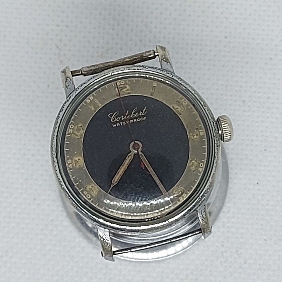 RARE MEN'S WWII ERA CORTEBERT MILITARY WRISTWATCH good condition pre ...