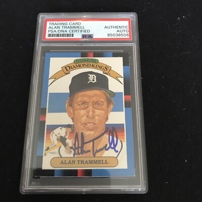 Alan Trammell 1988 Donruss #4 Authentic Auto Autograph PSA Certified | eBay