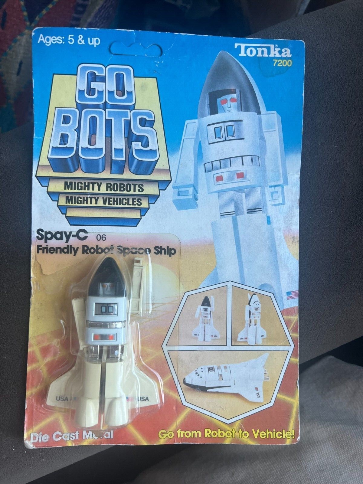 Vintage Gobots Spay-C Car Spade Ship Die Cast Metal Tonka Figure New ...