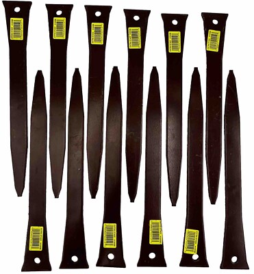 12 Brown Steel Edging Stakes COL-MET #10XSB Landscape Border Stake Bed ...