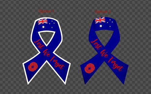 Lest We Forget Ribbon Poppy Memorial Car Decal Sticker Australia Army ...