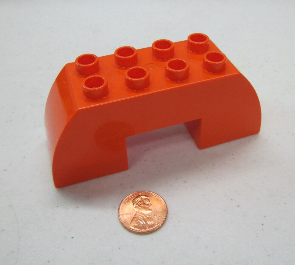 Lego Duplo Dark Orange Arch Bridge Support Curved Sides Cutout On ...