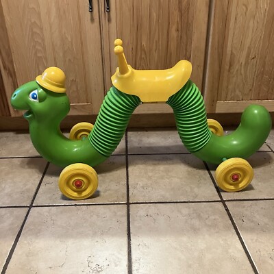 Vintage Hasbro Inchworm 1970s Original Kids Ride On Toy Clickety Sound ...