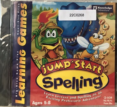 Jump Start Spelling Learn Letters Skills Win/Mac PC Game 1998 Ages 5-8 ...