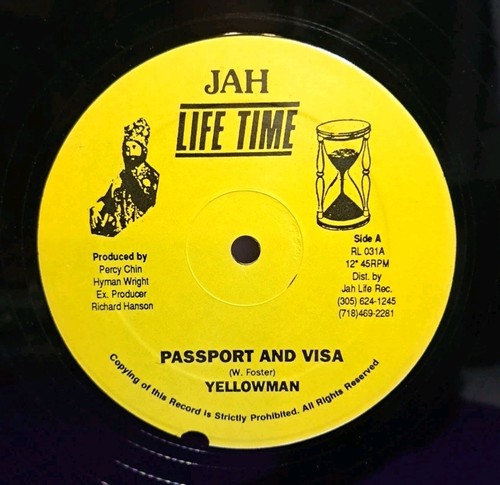 Yellowman Passport And Visa 12" Single Vinyl Jah Life Time | eBay