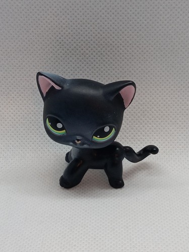 LPS Black White Shorthair Siamese Cat Green Eyes LPS 2” Toy | eBay