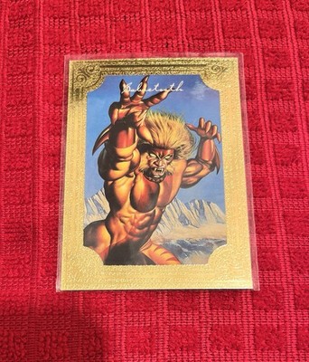 1996 Marvel Masterpieces SABRETOOTH Card Gold Gallery Boris Promo | eBay