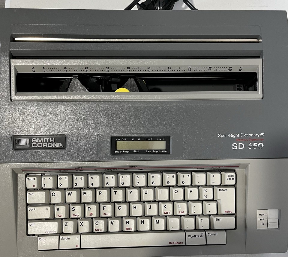 Smith Corona SD 650 Electric Typewriter Spell Right Dictionary for ...