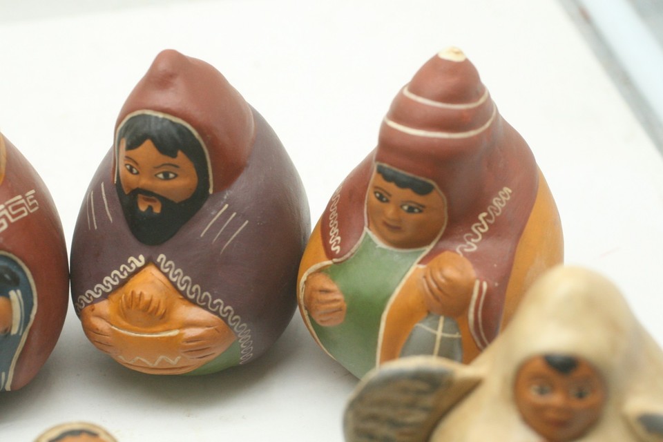 Hand Made Clay Nativity Set JUST CREATIONS Pottery | eBay