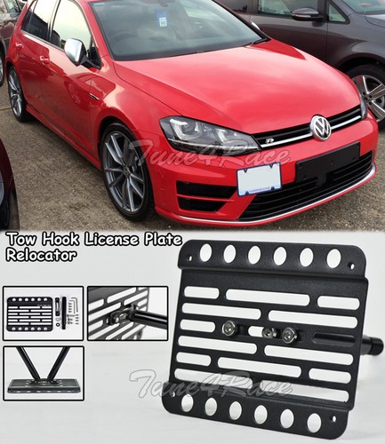 For 15-Up Volkswagen Golf & R MK7 Front Tow Hook License Plate Bracket ...