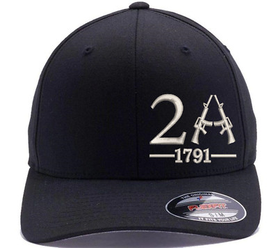 CUSTOMIZABLE Embroidered FLEXFIT 2nd Amendment 1791 American Flag Hat ...