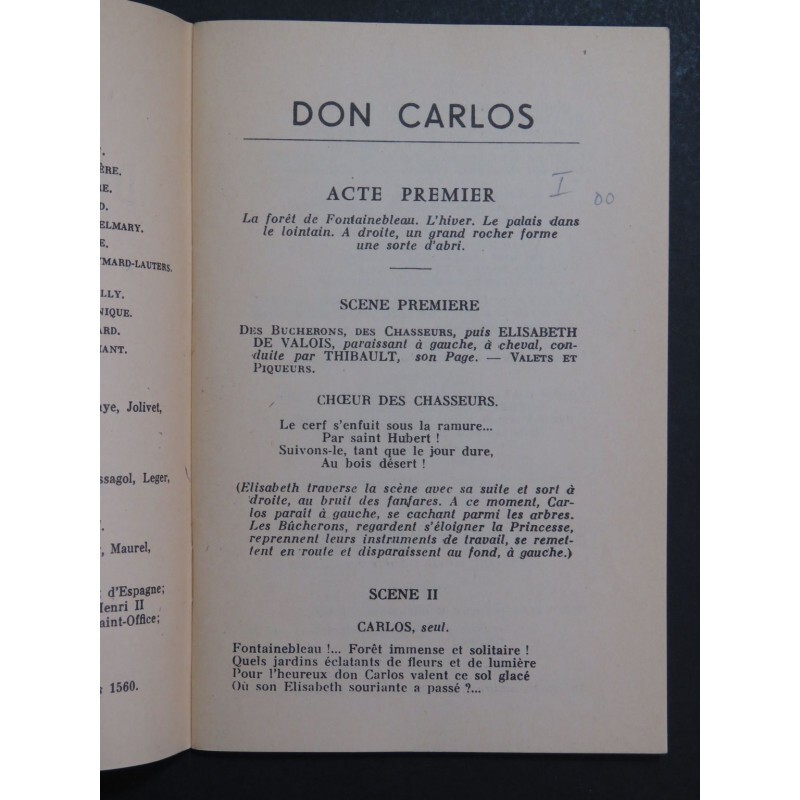 Verdi Giuseppe Don Carlos Opera Libretto | eBay